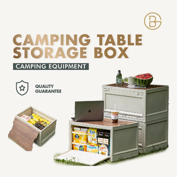 Foldable Storage Box Camping Table Outdoor Waterproof Container Home ...