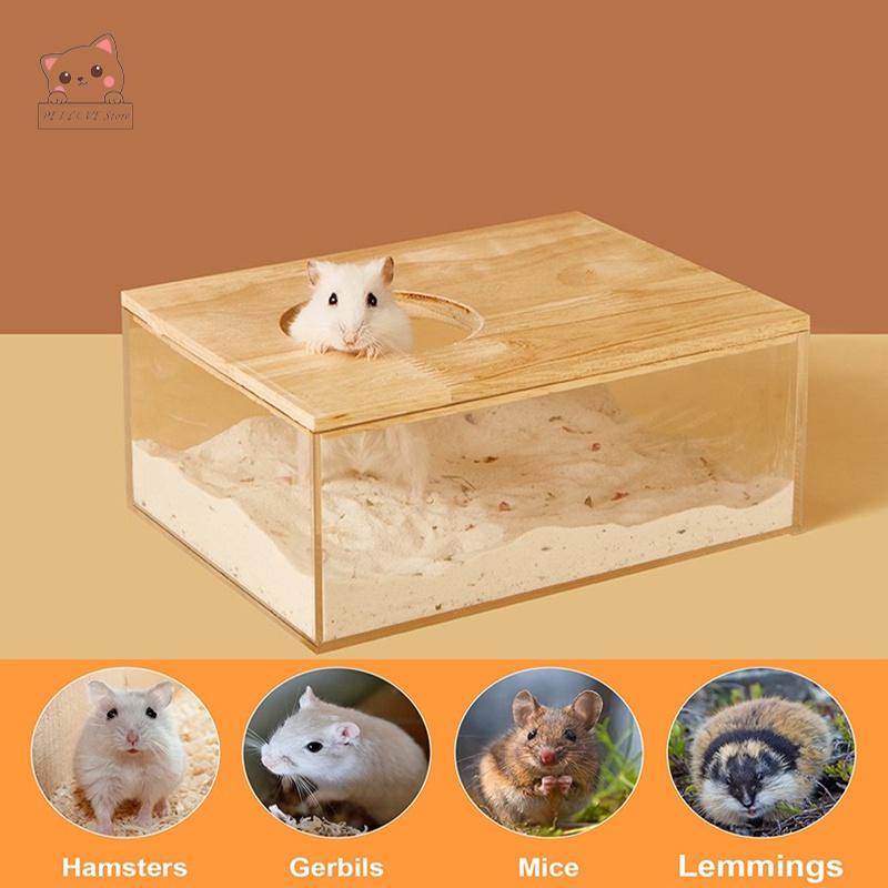 [Ababixa] Hamster Sand Bath Box, Transparent Acrylic Sand Bath ...
