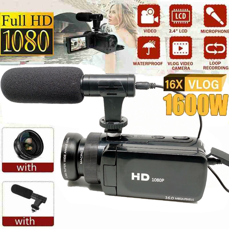 HD 1080P 16x Zoom Digital Video Camera for Professional 4k 60fps Camera ...