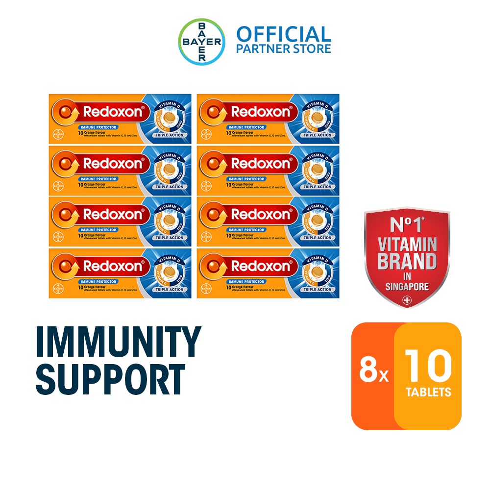 [Bundle of 8] Redoxon Triple Action Orange Effervescent 10 Tablets Exp ...