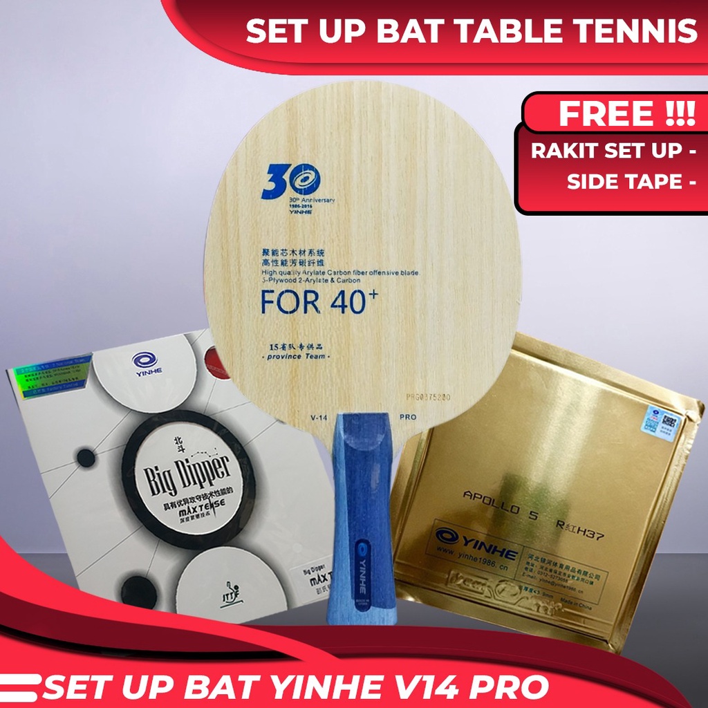 Yinhe V14 Pro ALC Big Dipper Apollo 5 Pingpong Table Tennis Setup ...