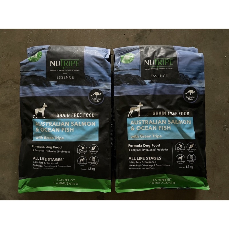12kg x 2 - DOG FOOD NUTRIPE Essence Grain-Free Australian Salmon ...