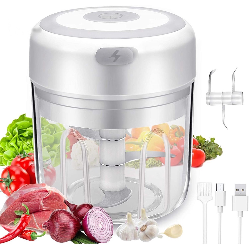 Electric Garlic Chopper, Mini Cordless Food Chopper/Blender To Chop ...
