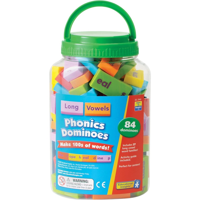 Learning Resources Educational Insights Phonics Dominoes Long Vowels ...