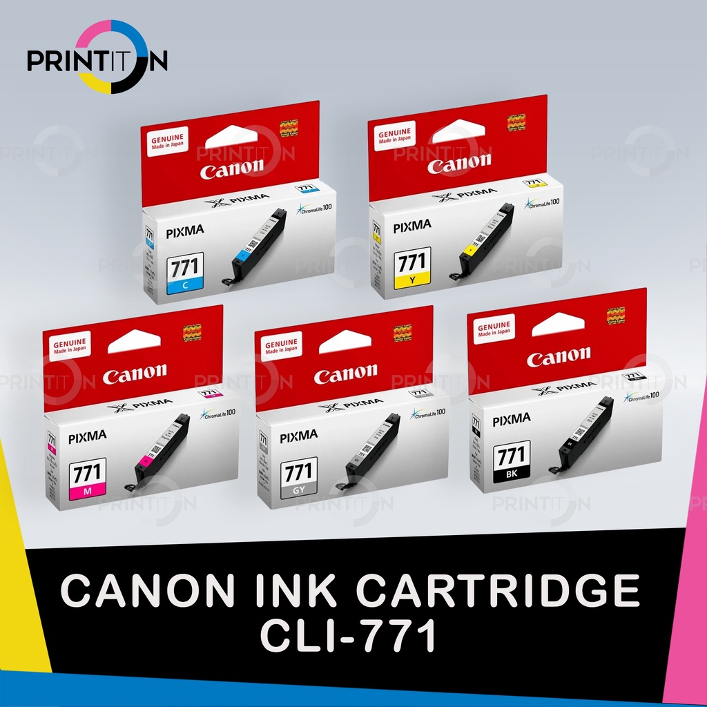 [Original] Canon PGI-770 - PGI 770 PGBK Black / CLI-771 CLI 771 Black ...