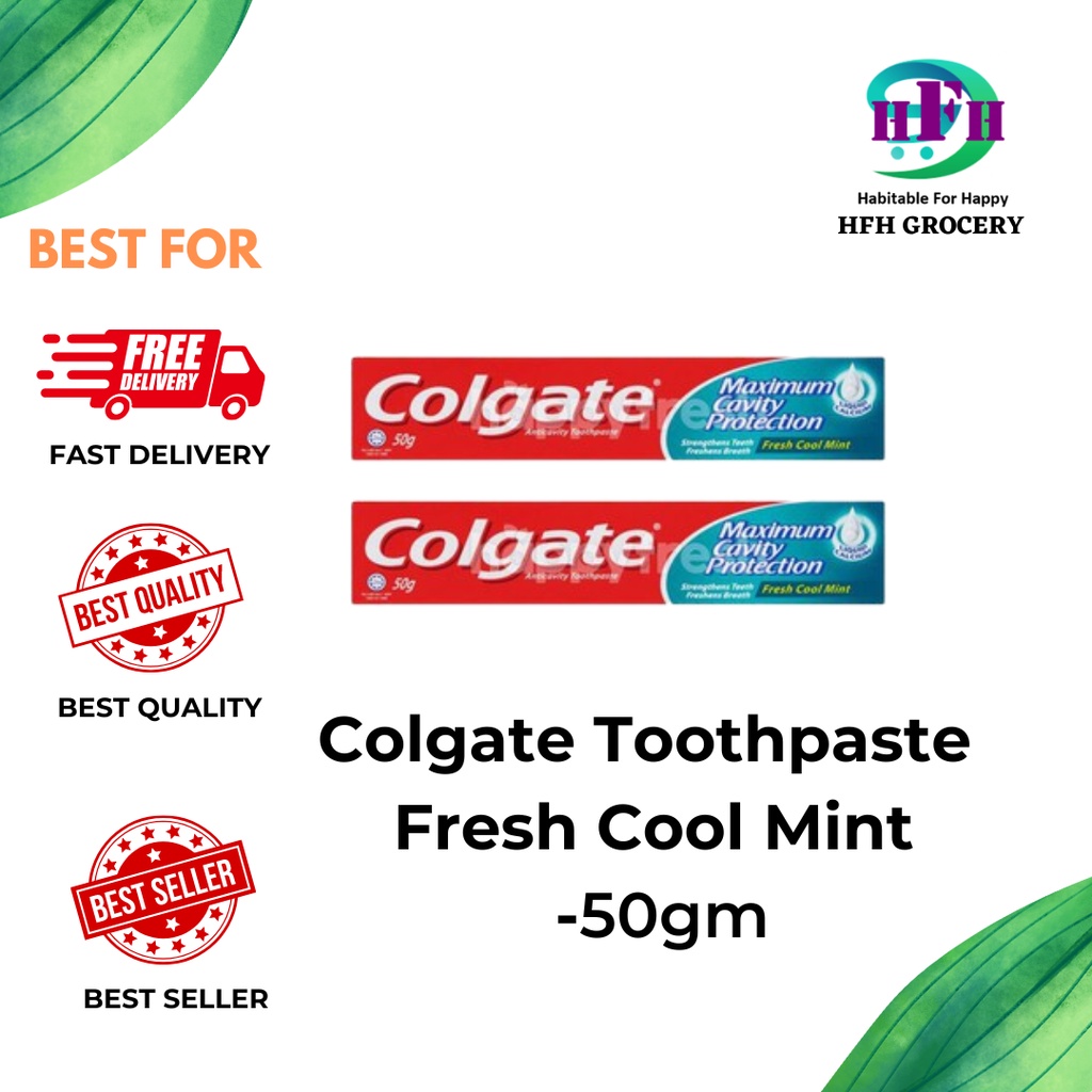 Colgate Toothpaste - Fresh Cool Mint (50gm x 1 pack) | Shopee Singapore