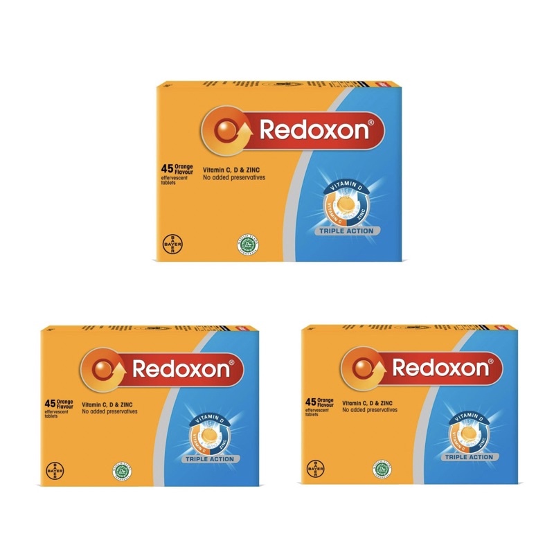 [Bundle of 3] [Free Ship] 45 TABLETS REDOXON TRIPLE ACTION EFFERVESCENT ...