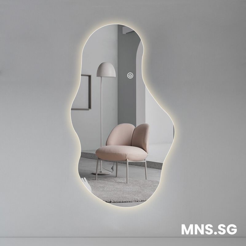 LED Nordic Dressing Mirror Wall Mounted Mirror Ins Fitting Mirror ...