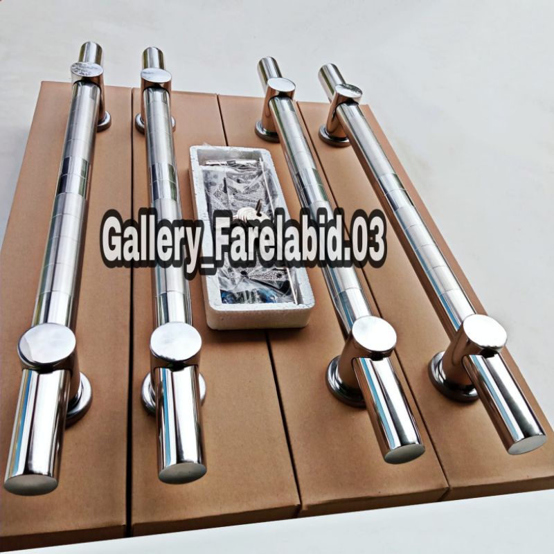 1 Meter Set Of Round Stainless Steel Home Door Pull Handle Lock Spb ...