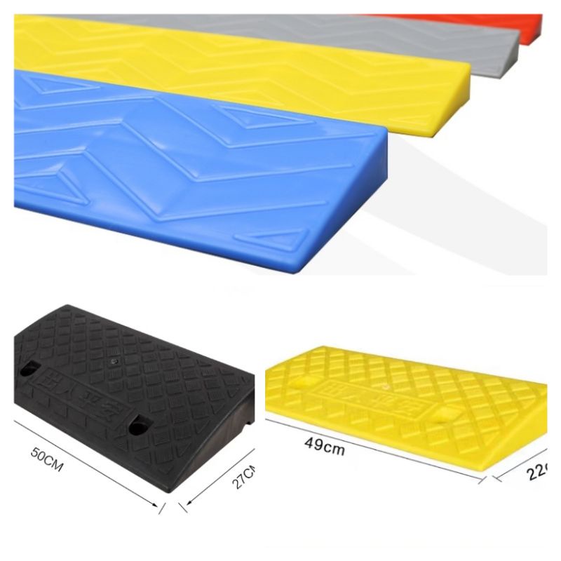 HEAVY DUTY hard plastic curb ramp triangle electric vehicle step pad ...