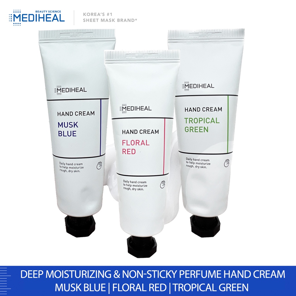 [MEDIHEAL] Daily Hand Cream, 50ml (Floral Red|Tropical Green|Musk Blue ...