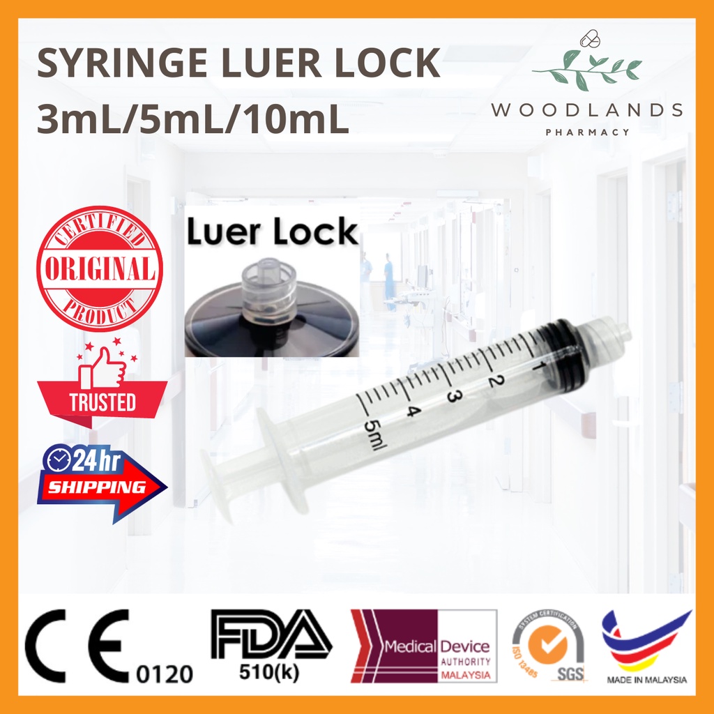 Disposable Syringe Picagari Luer Lock (100s) 3mL / 5mL / 10mL | Shopee ...