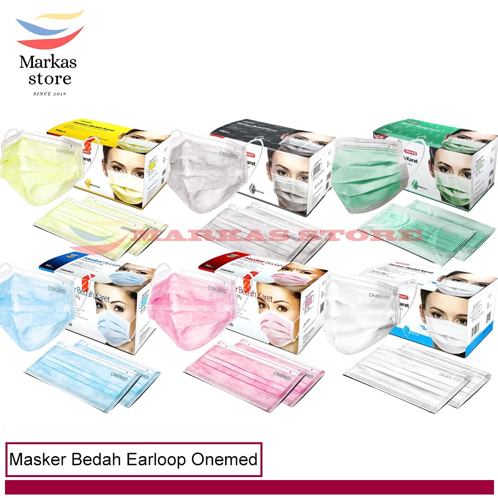 Onemed EARLOOP Mask 3ply Rubber Surgical Mask 50s / ONEMED MEDICAL ...