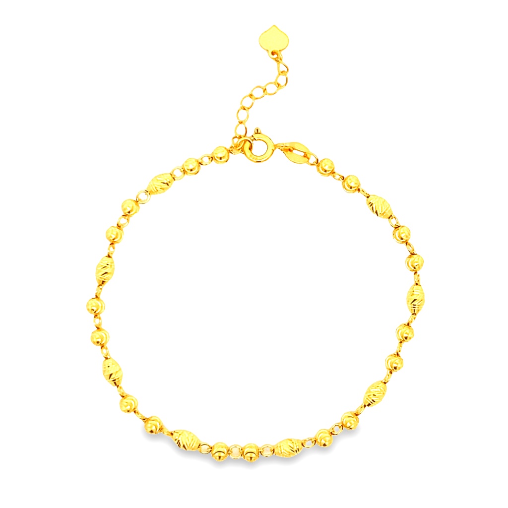 Top Cash Jewellery 916 Gold Simple Charm Bracelet | Shopee Singapore