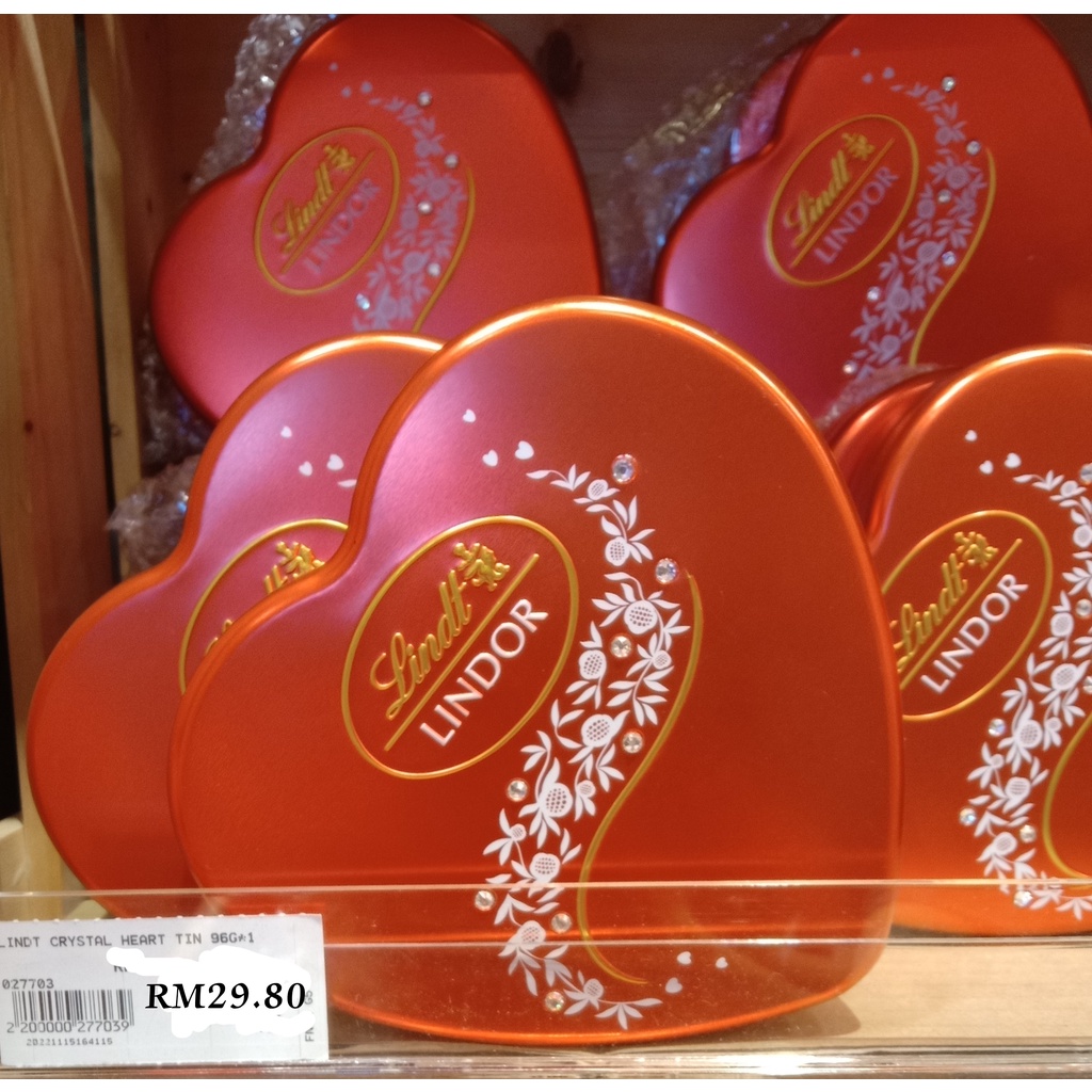 (Limited Edition)Lindt Lindor Heart Tin Swiss Milk Chocolate 96g ...