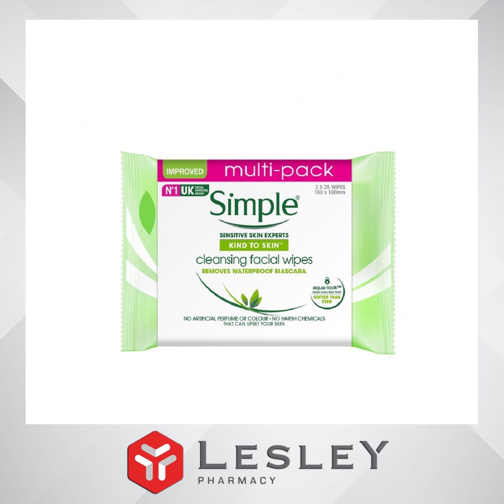 Simple Cleansing Facial Wipes 25s x2 (Twin Pack) | Shopee Singapore