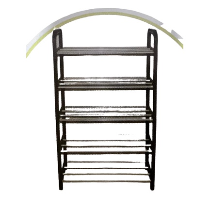 UnihomSG[ReadyStock] Steel Material Easy Assemble 5 Tier Storage Shoe ...