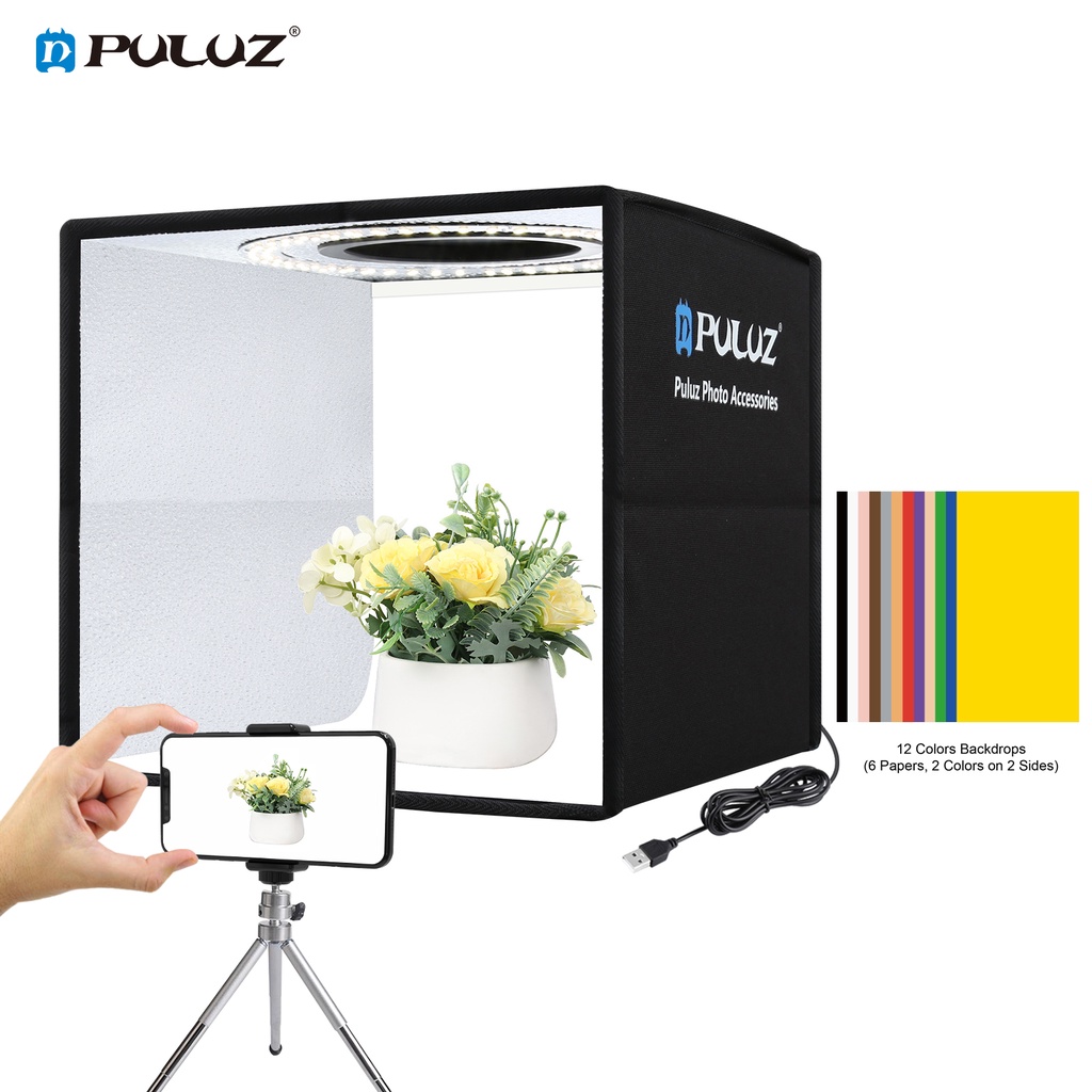 PULUZ 25cm Lightbox Folding Mini Photo Studio Light Box Photography ...