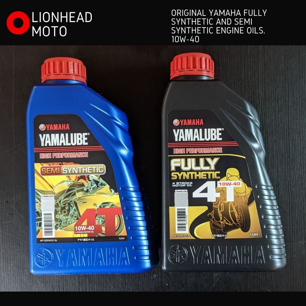 ORIGINAL YAMALUBE 4T OIL SEMI SYNTHETIC AND FULLY SYNTHETIC MOTORCYCLE ...