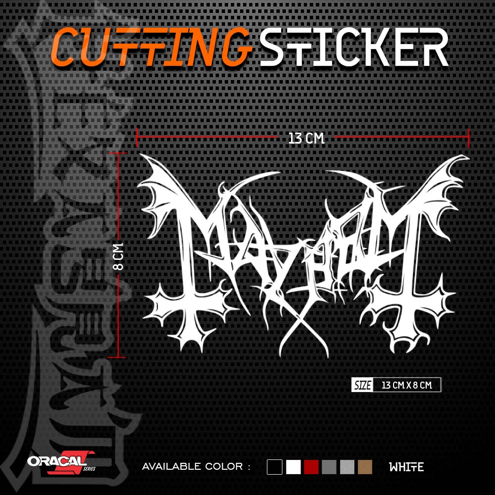 Cutting Sticker Band MAYHEM | Mayhem Cutting Band Sticker | Shopee ...