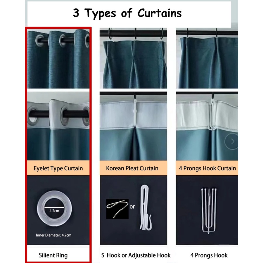 ArtLiving SG 1 PC Eyelet Type 90% Blackout Curtain,Nordic Style Curtain ...
