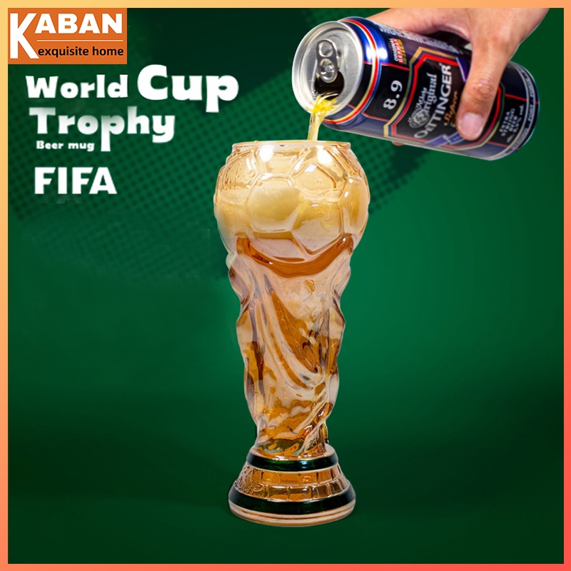 2022 Qatar FIFA World Cup water glass beer mug creative glass football ...