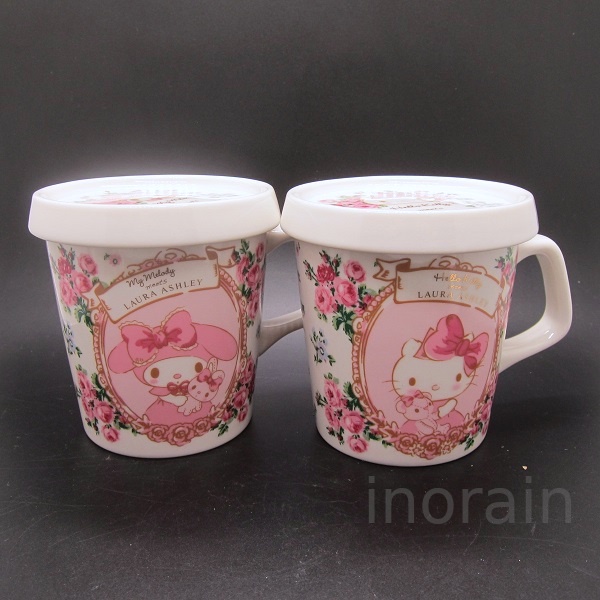 Laura Ashley Sanrio Hello Kitty My Melody Ceramic Mug Cup with Ceramic ...