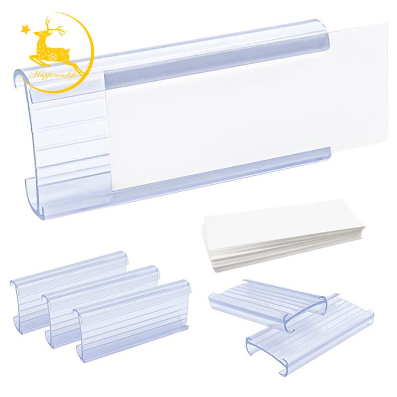 Wire Shelf Label Holders, 30 Pack Plastic Wire Shelf Label Clips with ...