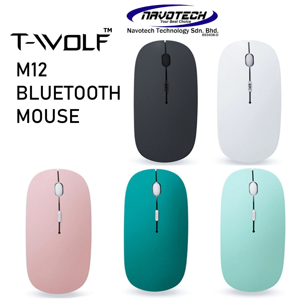 T-WOLF MX550 MX660 Rechargable Battery Slim Wireless Mouse M12 ...