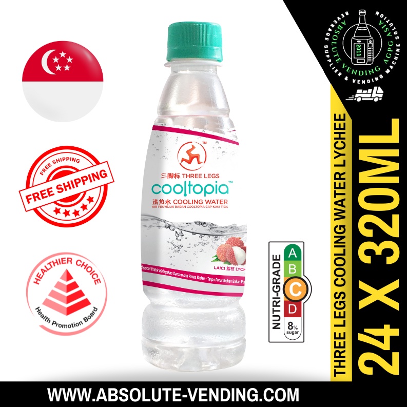THREE LEGS Cooling Water Lychee 320ML X 24 (BOTTLE) | Shopee Singapore