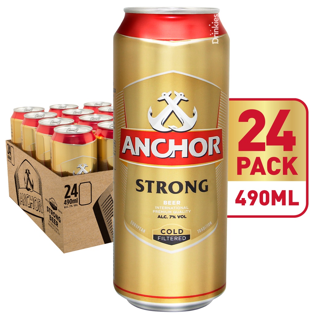 Anchor Strong Beer Can, 24 x 490ml | Shopee Singapore