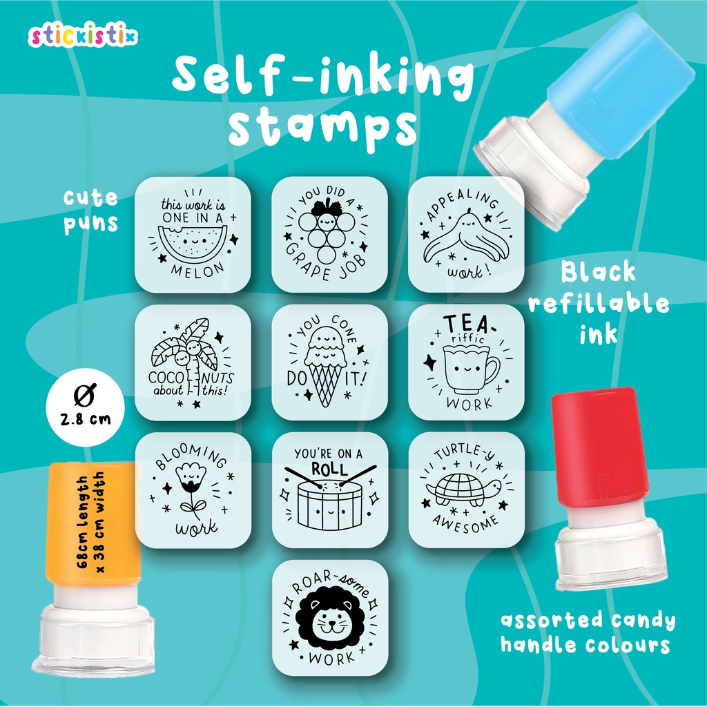 Self-Inking Teacher Stamp(s) | Cute Puns | A LOT of designs to choose ...