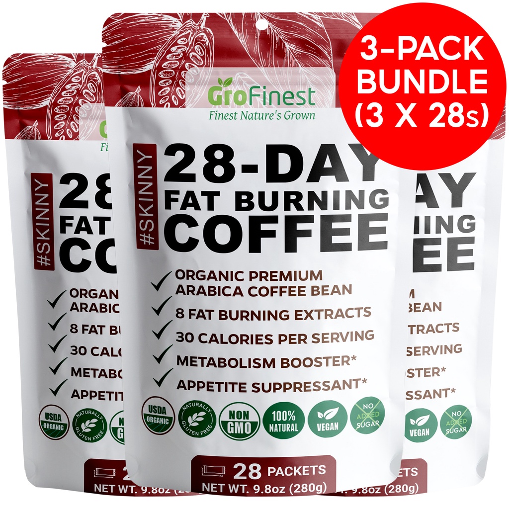 [Bundle of 3] 28 Day Fat Burning Coffee - Skinny Slimming Keto Diet ...