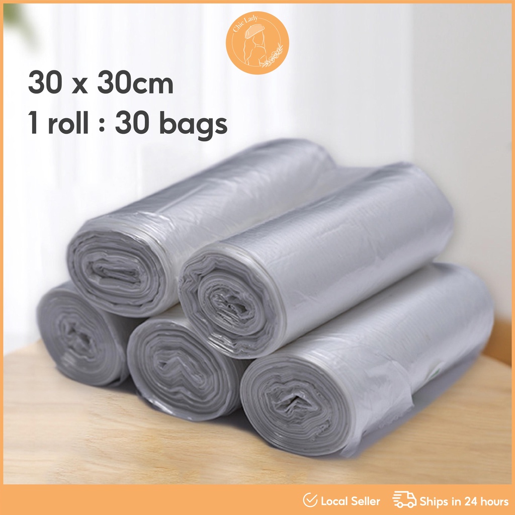 [ChicLady] 30x30cm Plastic Bag Trash Bag Rubbish Bag for Mini Dustbin ...