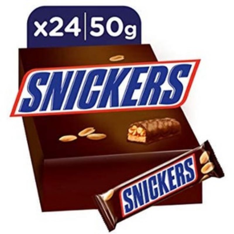Snickers Chocolate Bar (50g x 24, Pack of 24) 1 Box | Shopee Singapore
