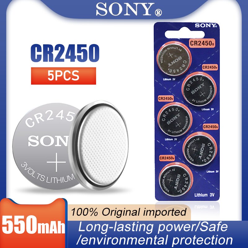 Sony CR2450 CR 2450 DL2050 BR2450 3V Lithium Battery For Car Key Remote ...