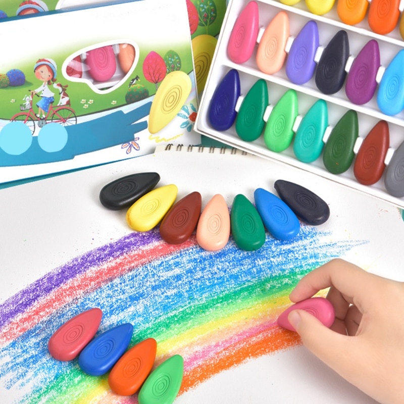 Water Drop Crayon Finger Crayons for Children Toddlers 24 Colors 12 ...