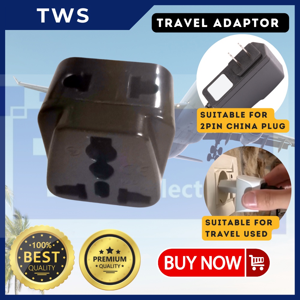 TWS 3 pin high quality Adaptor Travel Plug for UK Power Sockets Adapter ...