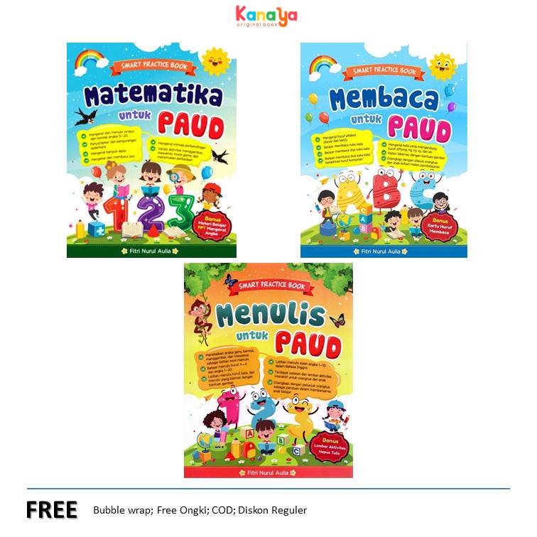 Smart Practice Book Mathematics For PAUD & Kindergarten Learn To Count Add Subtraction (Bonus ...