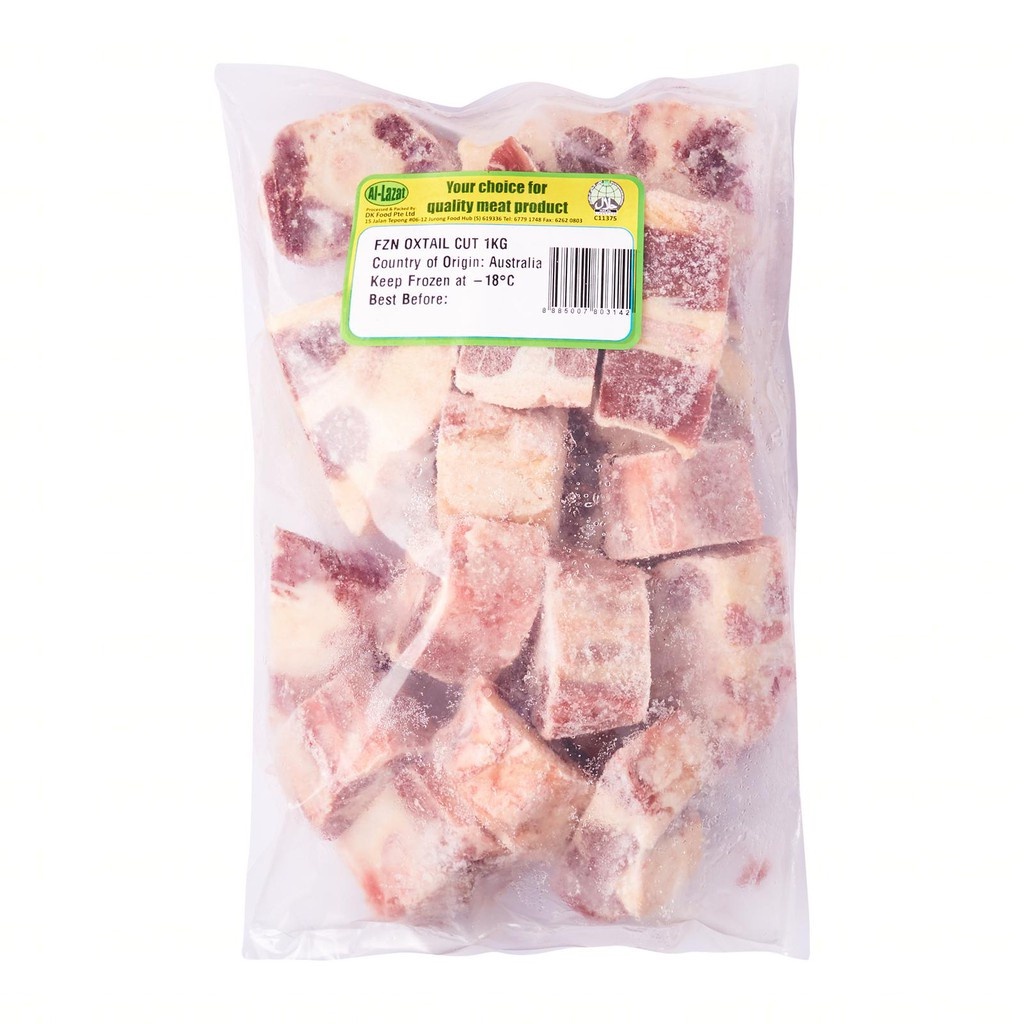 Al-Lazat Ox Tail Cut Beef Bone (Halal) 1kg - Frozen | Shopee Singapore