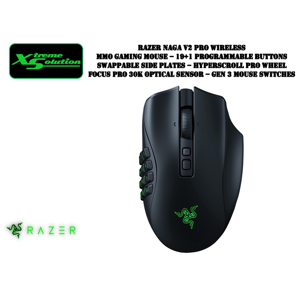 Razer Naga V2 Pro - Wireless MMO Gaming Mouse | Razer Optical Mouse ...