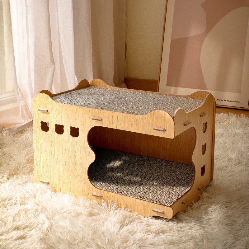 46cm Cat Wooden House Tahan Lama Wood Box Lego Cat House Wooden House ...