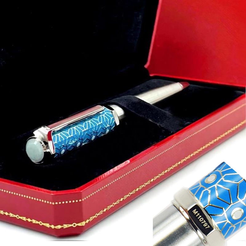Luxury Classic Octagon Green Drawbench Ballpoint Pen Silver/Golden Clip ...