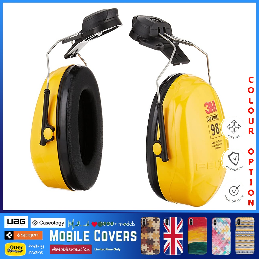 [sgstock] 3M Peltor H9P3E Optime 98 Helmet Attachable Earmuff, Hearing ...