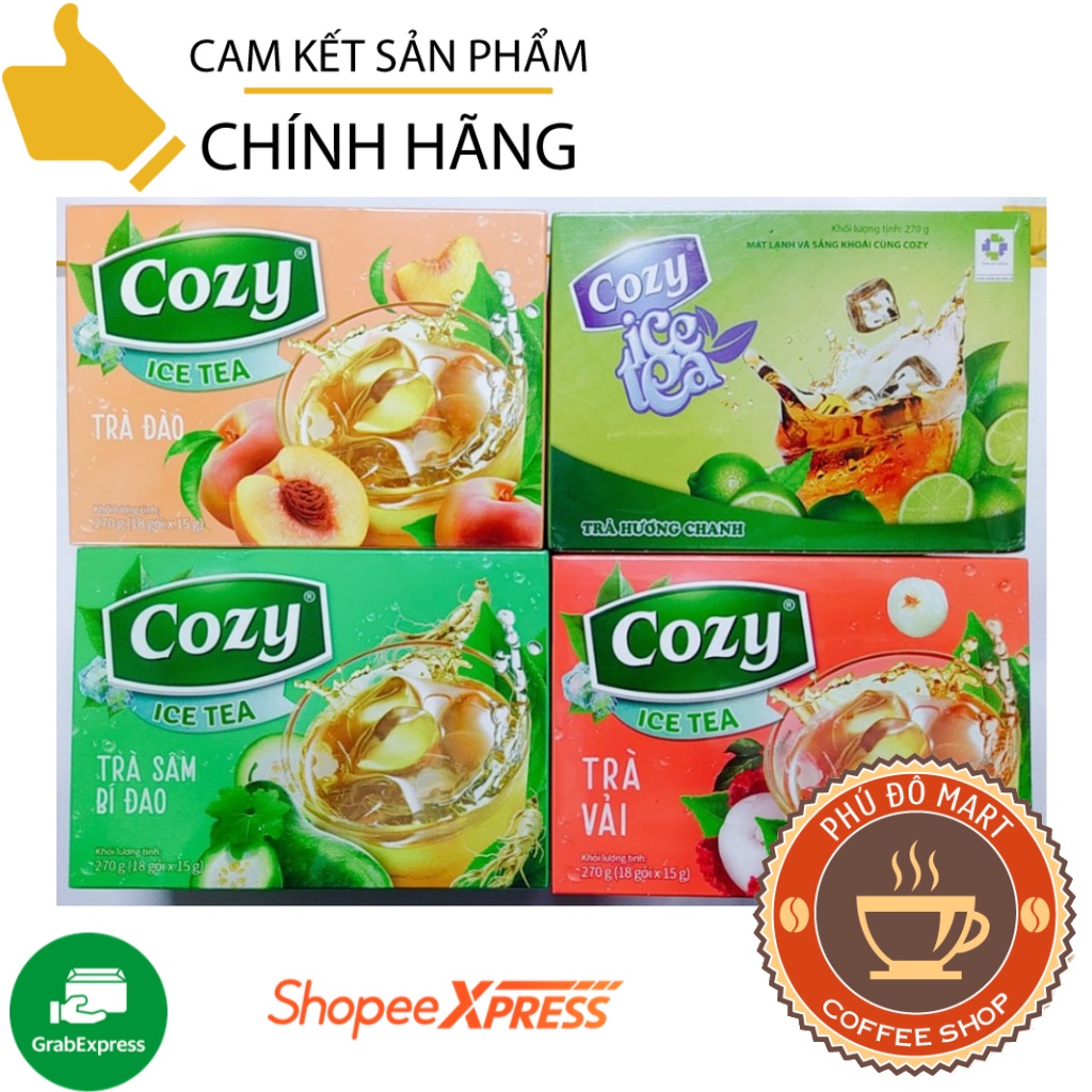 Cozy Ice Tea Lemon / Peach Flavor - Box of 270G (15g * 16 packs ...
