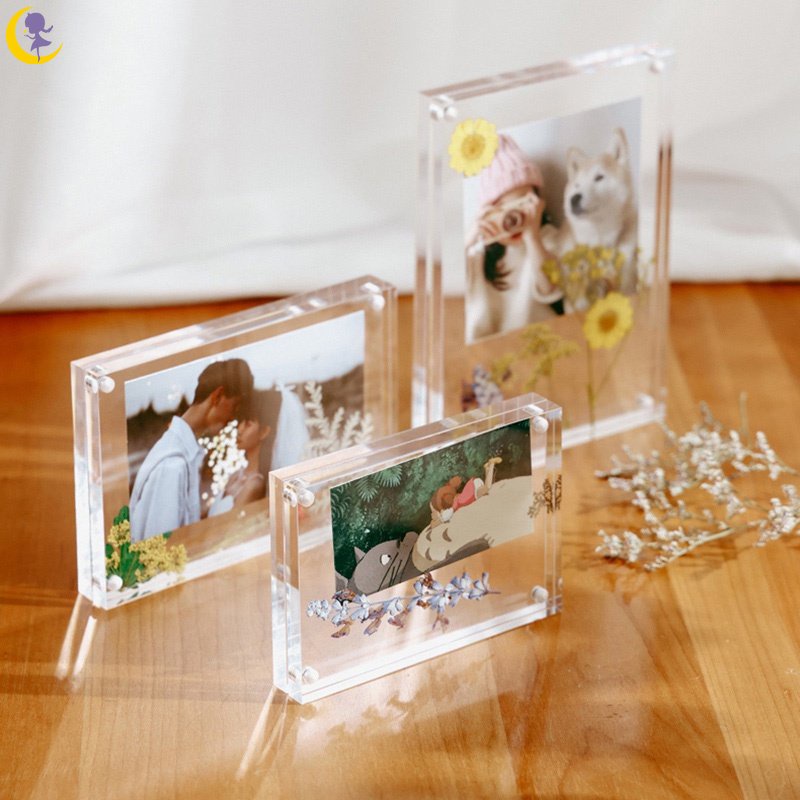 Transparent Acrylic Display Board Magnetic Double Sided Photo Frame ...