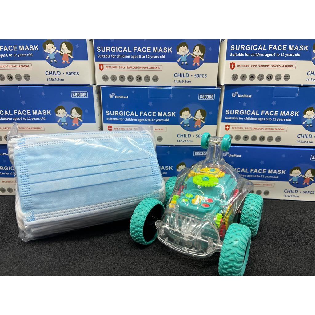 Kids Mask Surgical Mask-Blue,50Pcs per Box, Buy 2 Box Above can get ...
