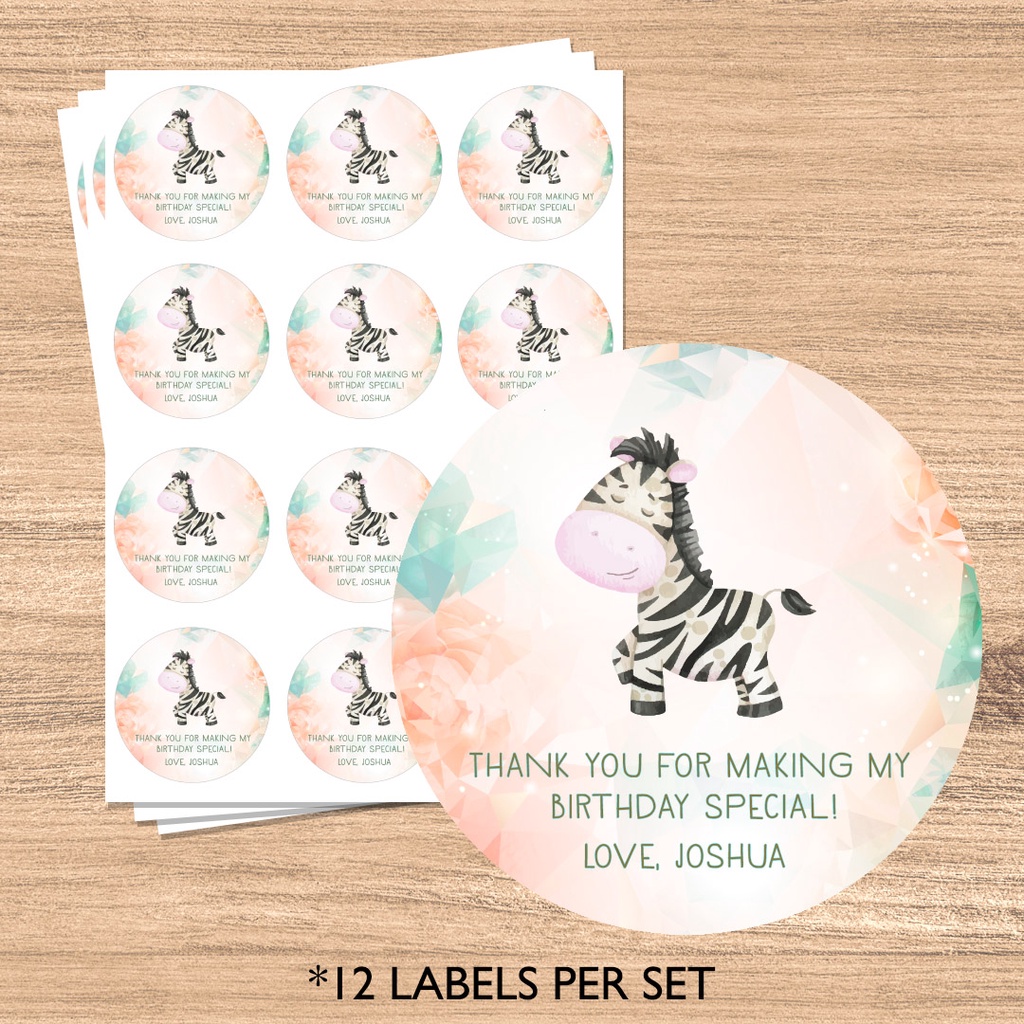 Personalized Birthday Sticker Labels Party Favor Labels Goodie Bag ...