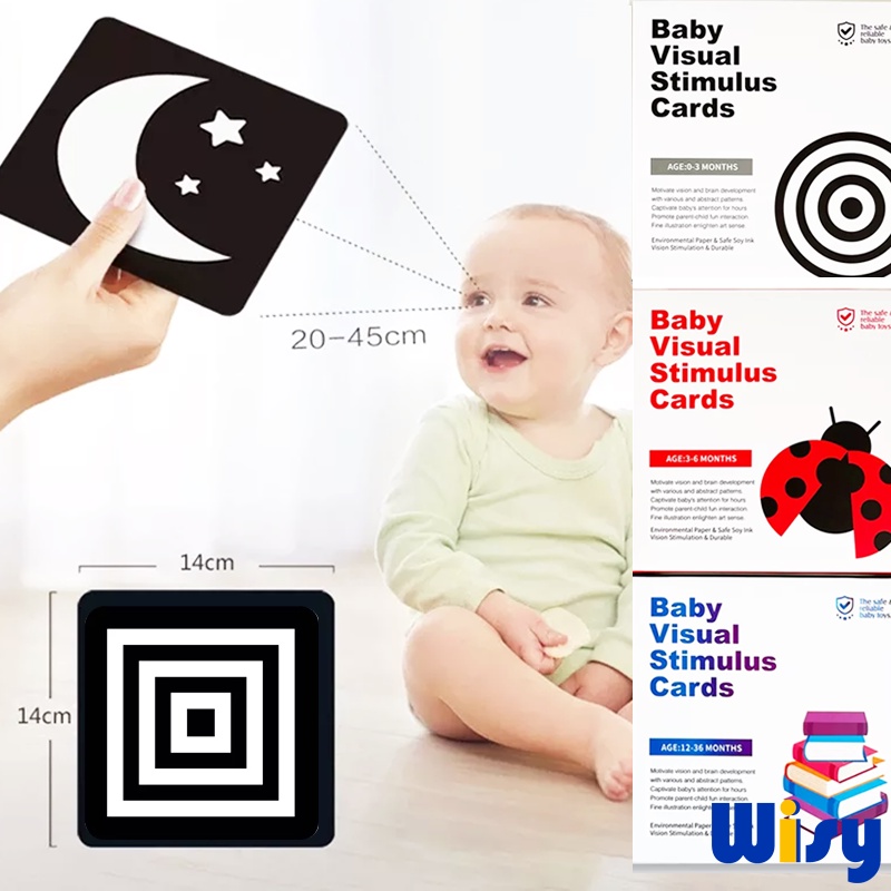 [SG stock] Montessori Newborn Baby Visual Stimulation Flash Cards Early ...