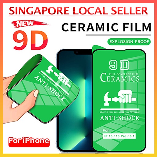 [BUY 1 FREE 1] iPhone 12/13/14 Series Full Coverage Black Ceramic ...